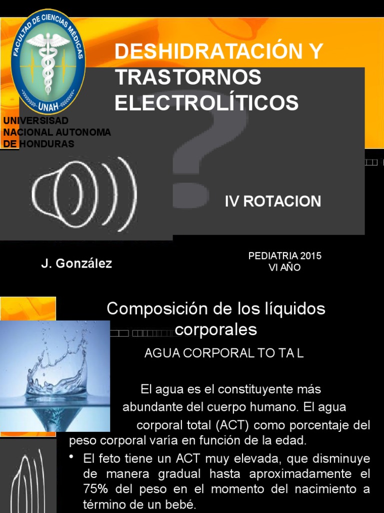 Liquidos y Electrolitos - Deshidratacion | PDF | Electrólito | Diarrea