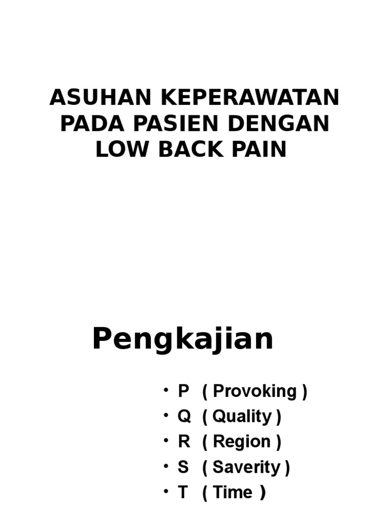Askep LBP | PDF