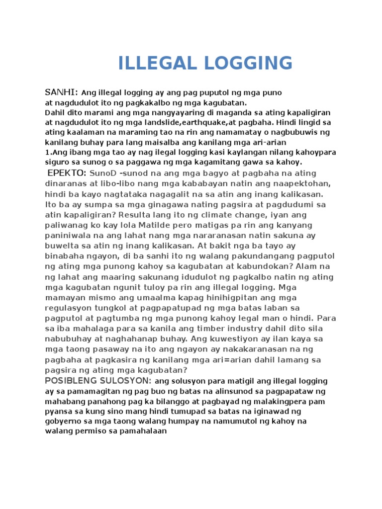 Illegal Logging | PDF