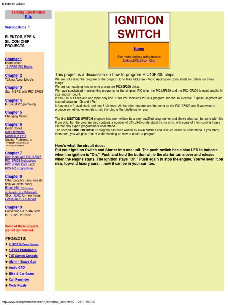 Ignition Switch Pdf Integrated Circuit Electricity