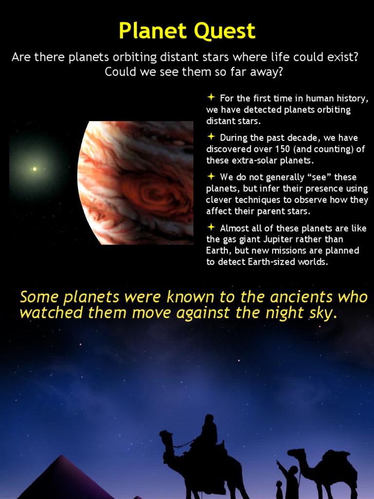 Planet Quest: Are There Planets Orbiting Distant Stars Where Life Could ...