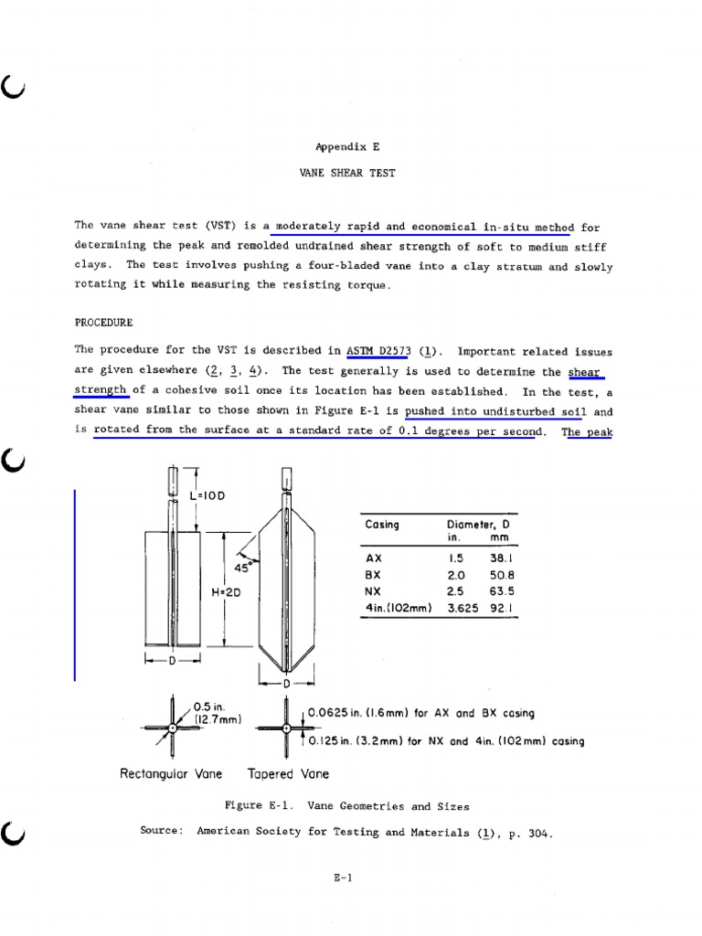 Vane Shear Test | PDF
