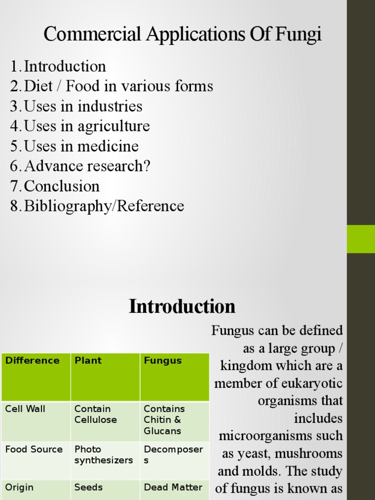 Commercial applications of fungi - Copy.pptx | Fungus | Aspergillus