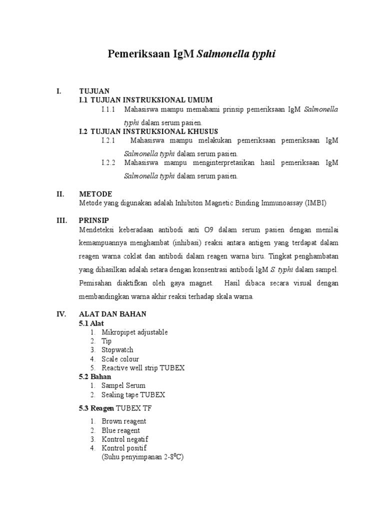 Jurnal Pemeriksaan IgM Salmonella Typhi | PDF | Pengembangan Diri ...