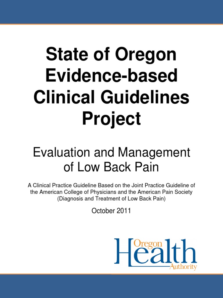 Guideline On The Evaluation and Management of Low Back Pain | PDF ...