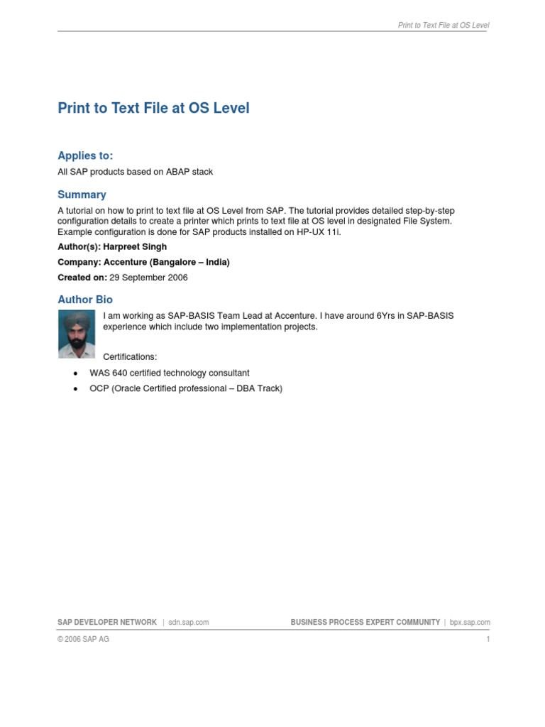 Print To Text File at OS Level | PDF | Operating System | Computer File
