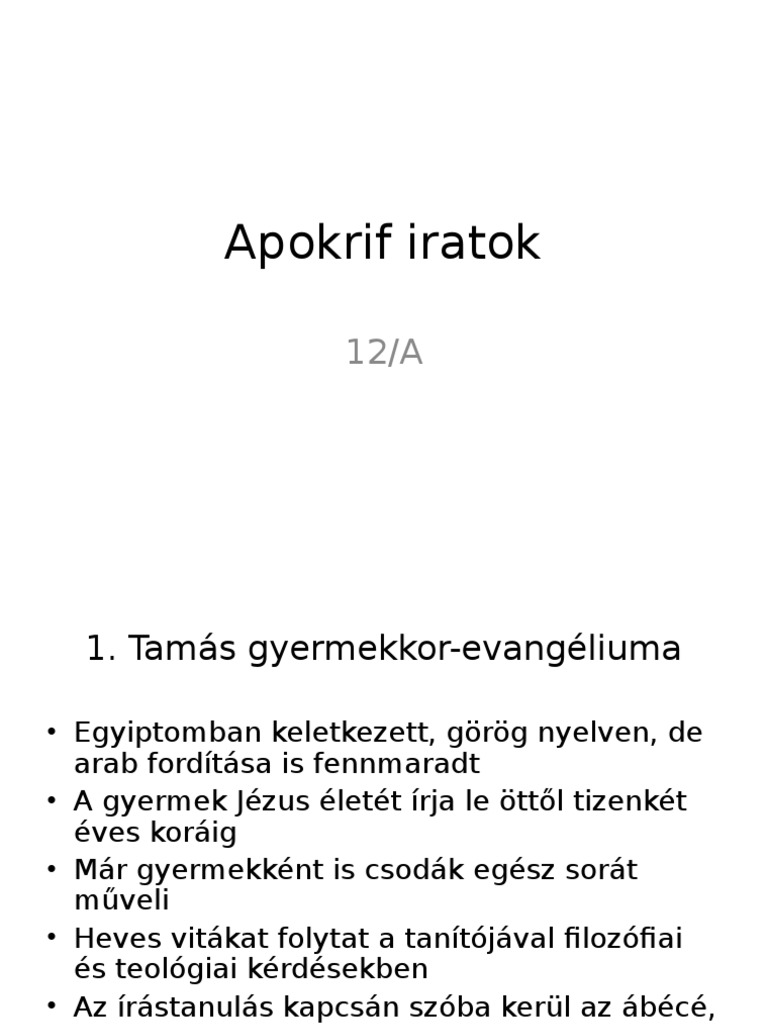 012A Biblia Apokrif Iratok | PDF