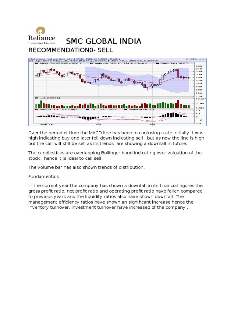 SMC Global India Stock Sell Recommendation | PDF | Finance & Money ...