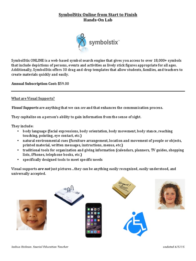 Using SymbolStix for Visual Supports | PDF | Reading Comprehension | Ios