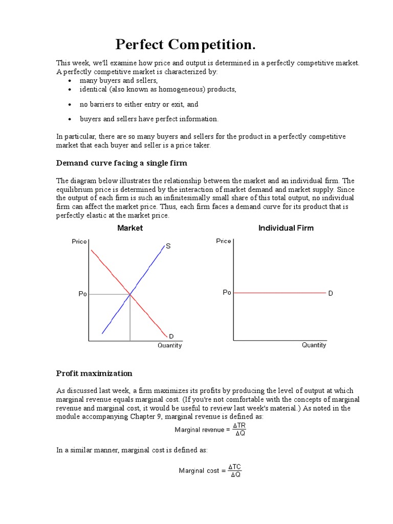 Understanding Perfect Competition Dynamics | PDF | Perfect Competition ...