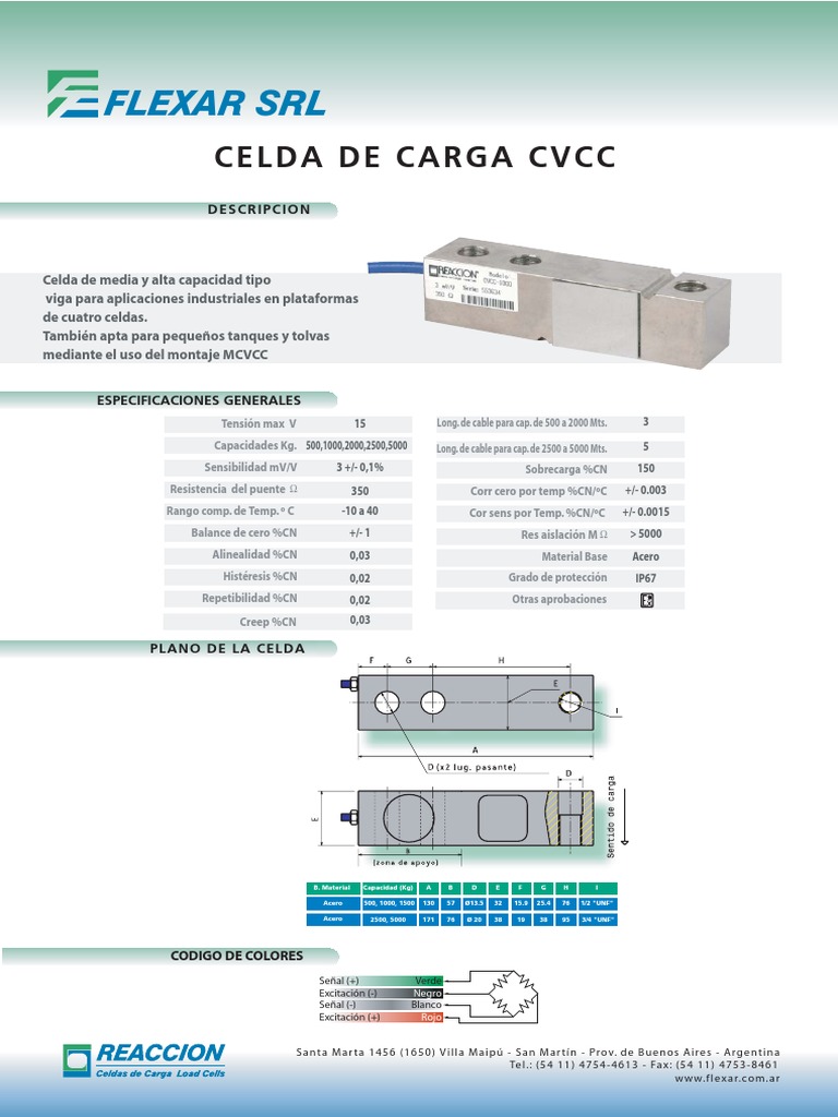 Celda de Carga CVCC Reaccion | PDF