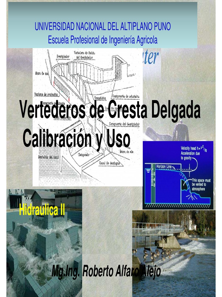 Calibración y Uso de Vertederos | PDF | Descarga (hidrología) | Hidrología