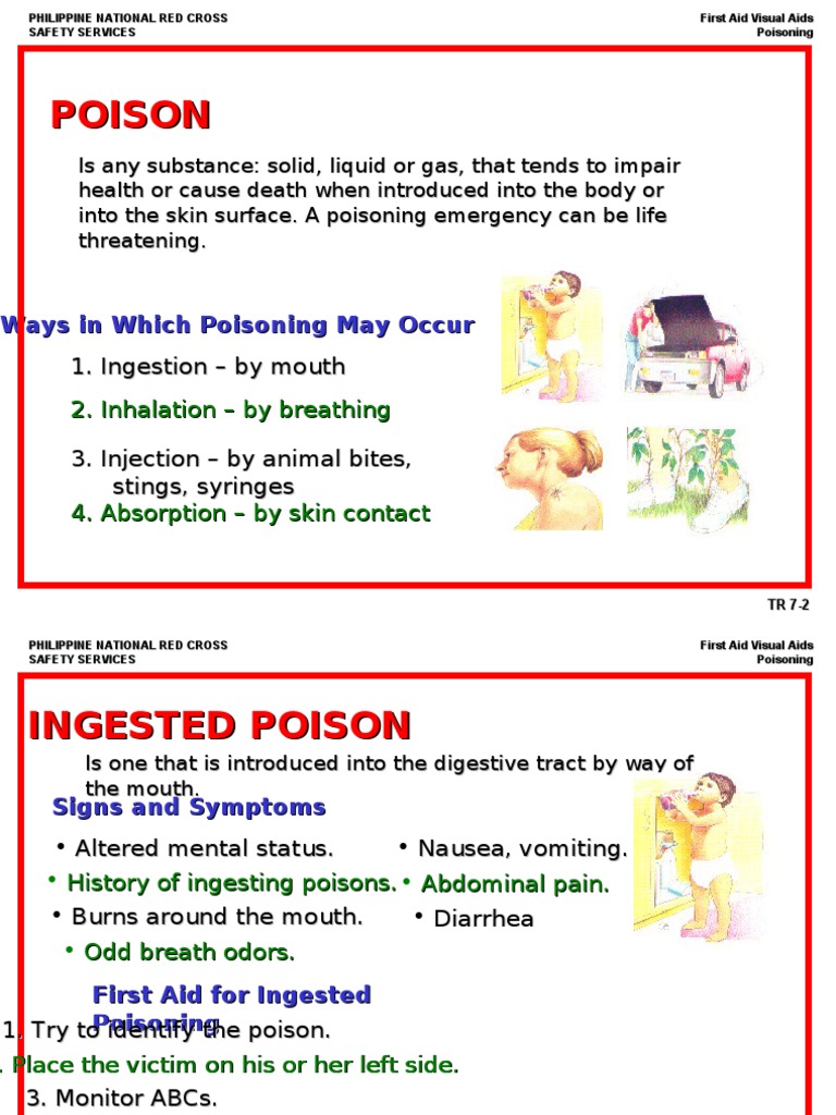 First Aid Pictures For Poisoning
