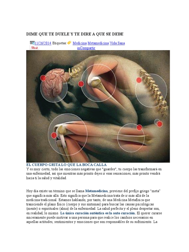 Dime Que Te Duele y Te Dire A Que Se Debe | PDF | Hemisferio cerebral ...