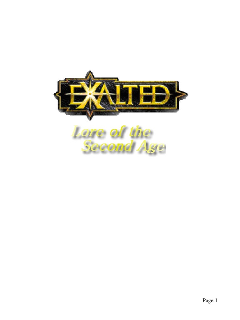 Exalted - Lore of The Second Age | PDF | Archery | Courage