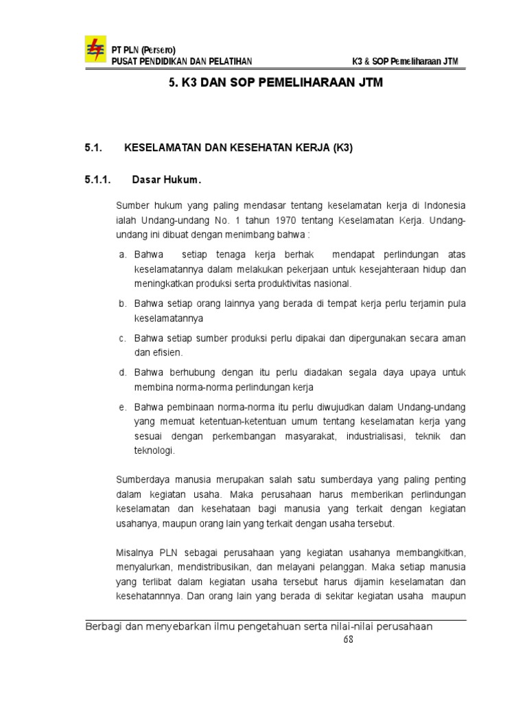 k3 A Sop Pemeliharaan JTM | PDF | Kesehatan Holistik | Komputer