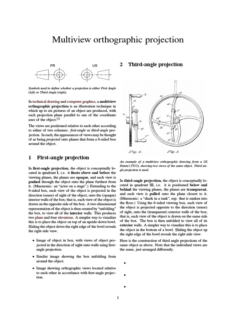 Multiview Orthographic Projection PDF | PDF | Visual Journalism | Projective Geometry