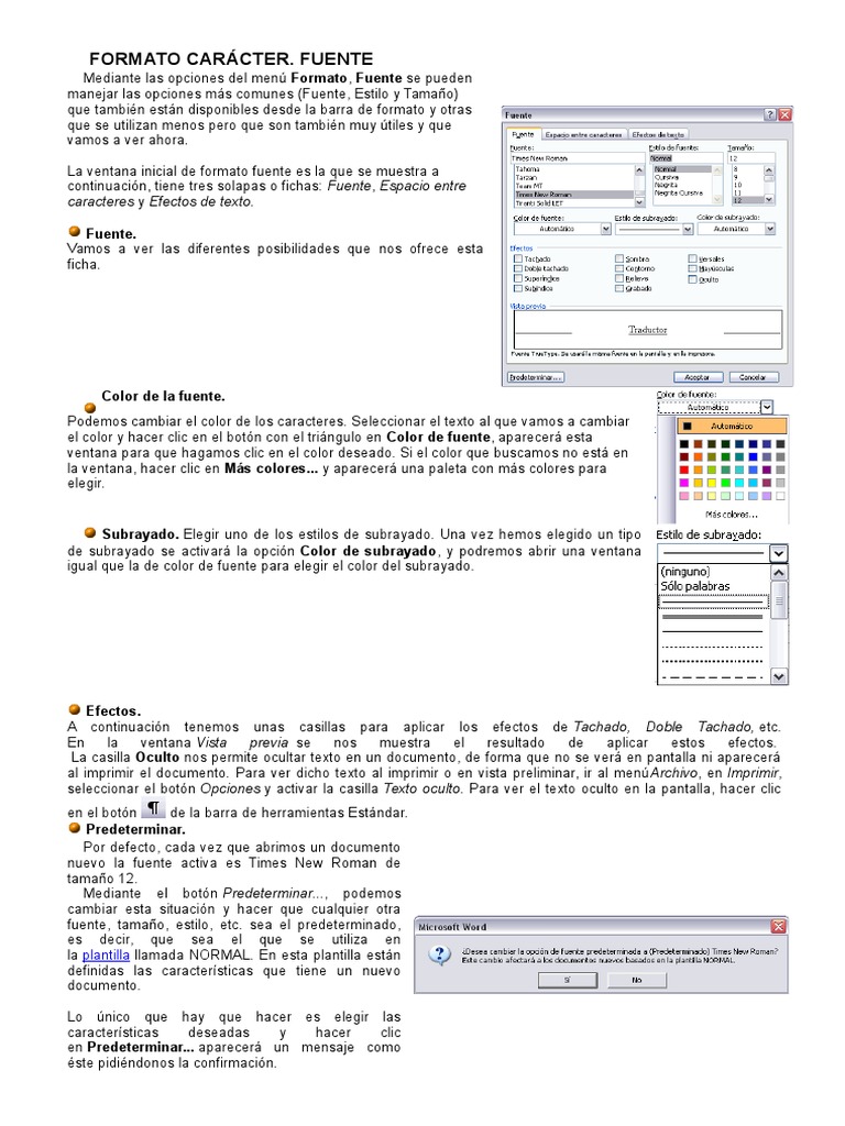 Formato Carácter | PDF | Point and Click | Ventana (informática)
