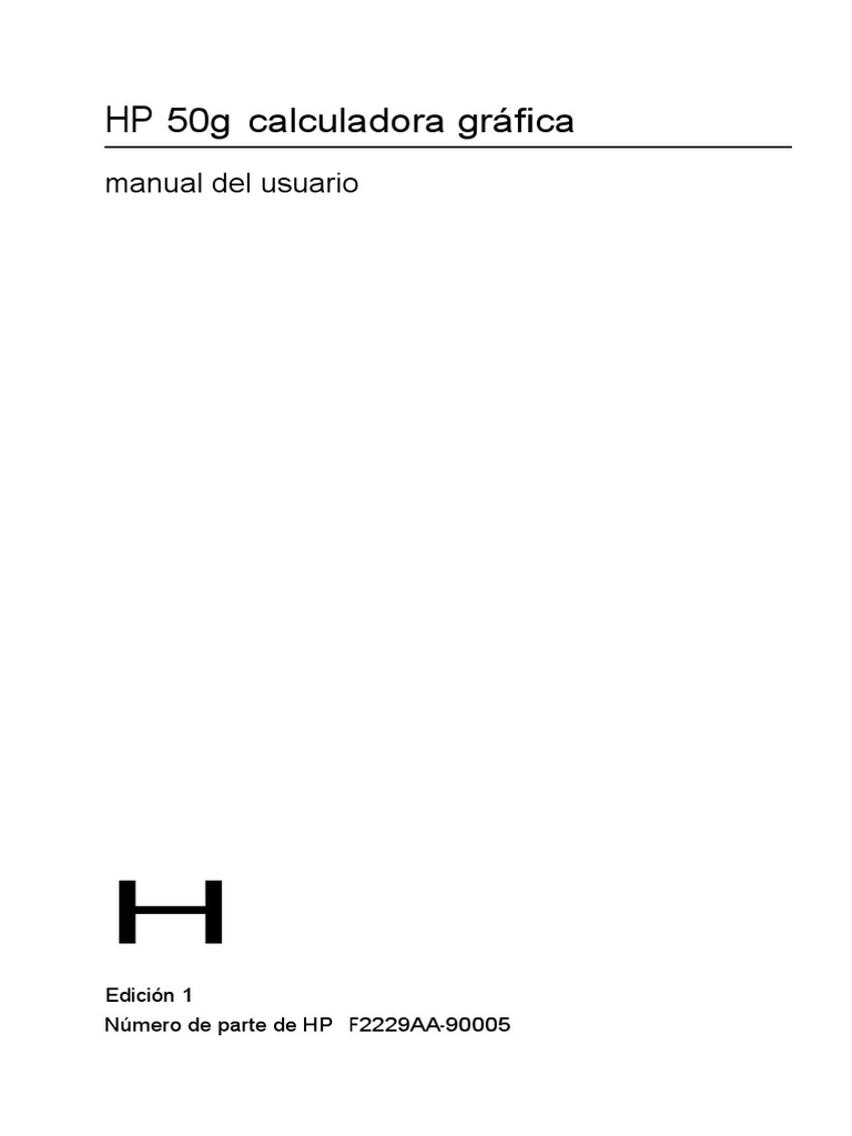 Manual de Usuario - Guía Básica HP50G | PDF | Matriz (Matemáticas) | Calculadora