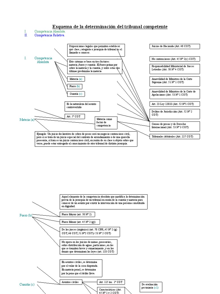 Esquema de La Determinación Del Tribunal Competente | PDF