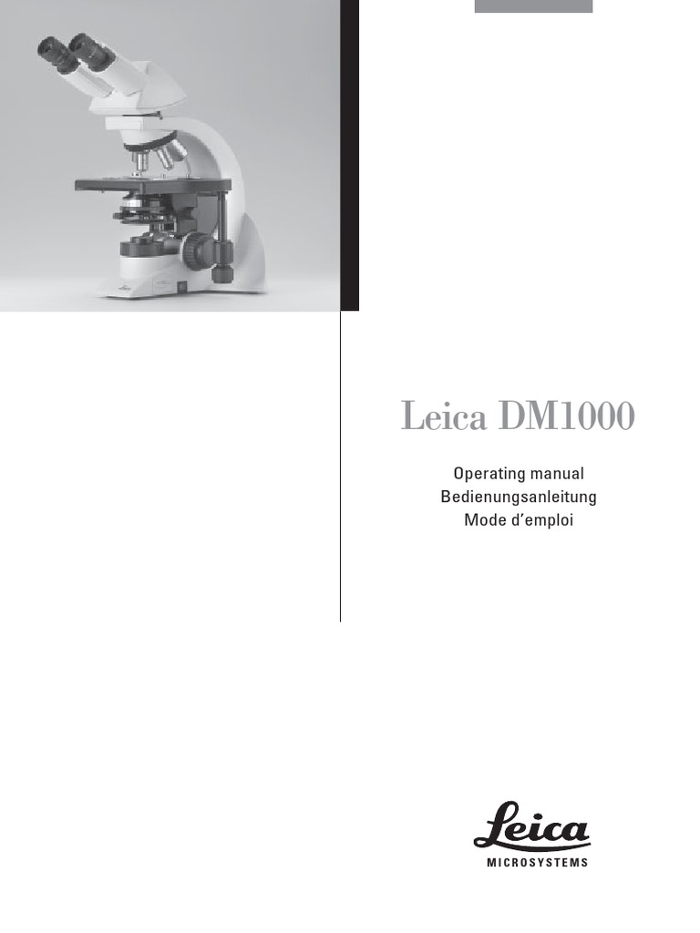 Leica DM-1000 Microscope - Operation Manual (en,De) | Aperture | Microscopy