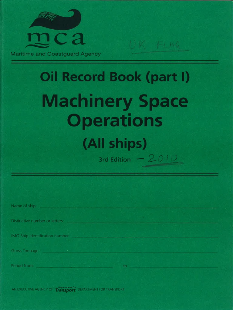 UK Oil Record Book Part-1 Machinery Spaces | PDF