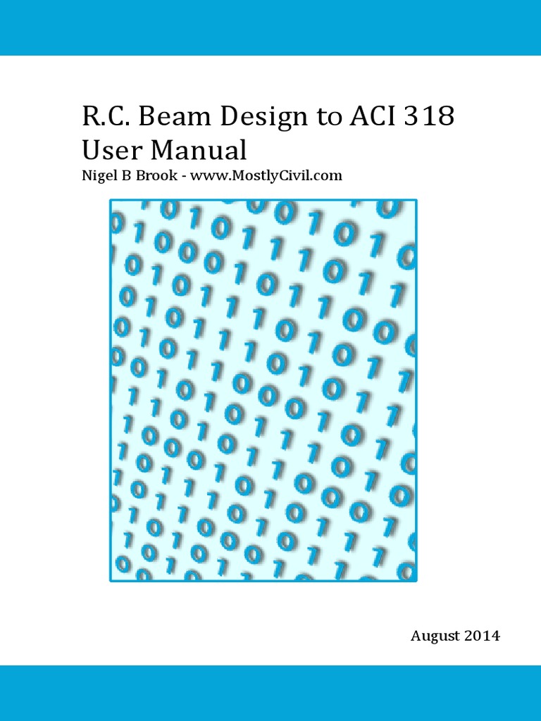 RC Beam Design ACI 318m-11 Manual | PDF | Strength Of Materials | Beam ...