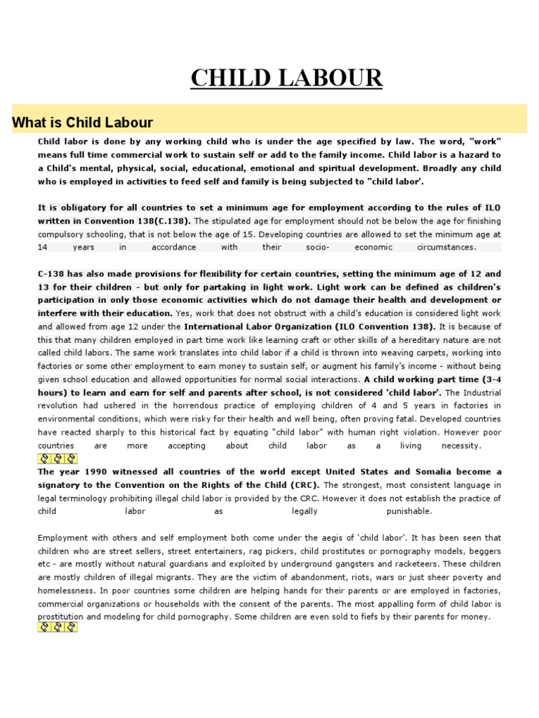 Child Labour | PDF | Child Labour | International Labour Organization