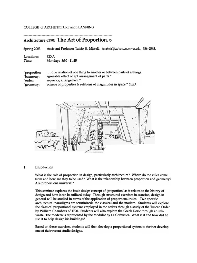 The Art of Proportion | PDF | Architectural Design | Architecture