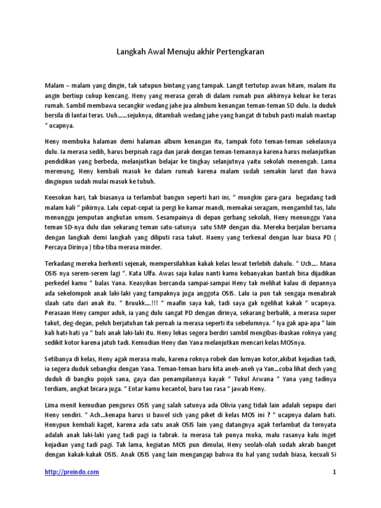 Contoh Cerpen Anak SMP | PDF