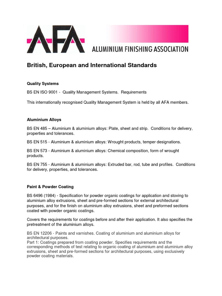 Standards for Powder Coating & Anodizing | PDF | Industries | Manmade ...