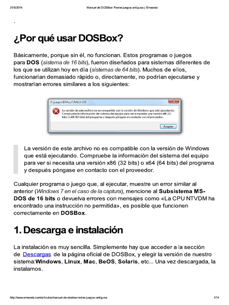 Manual de DOSBox | PDF