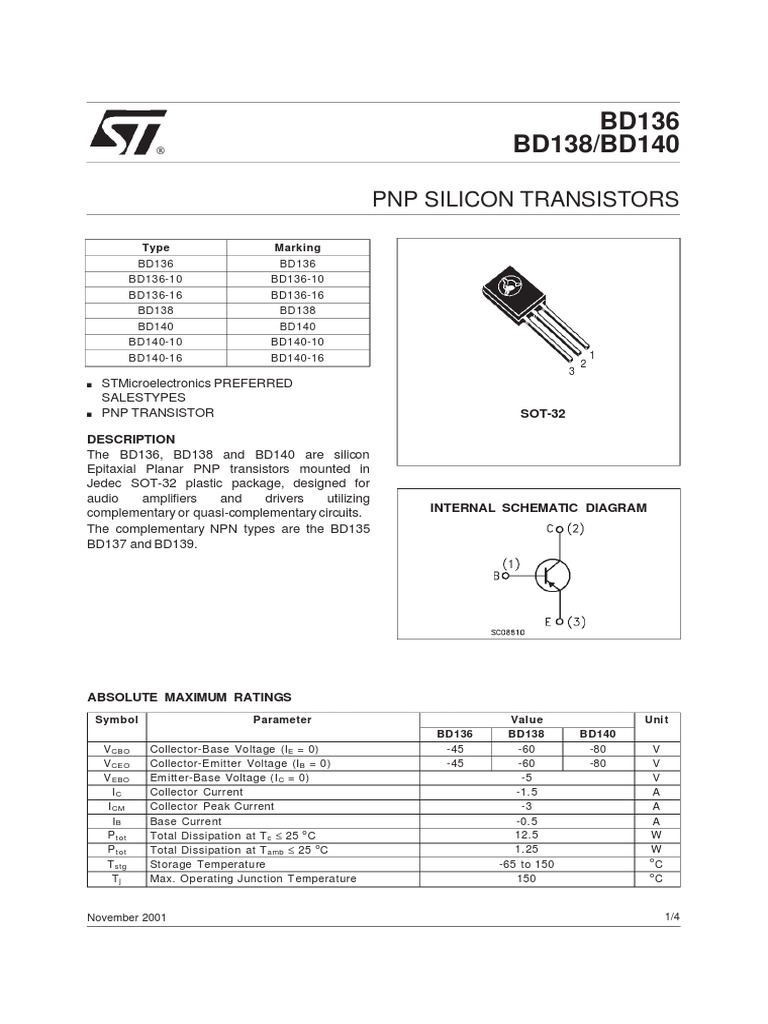 bd136 | Bipolar Junction Transistor | Transistor