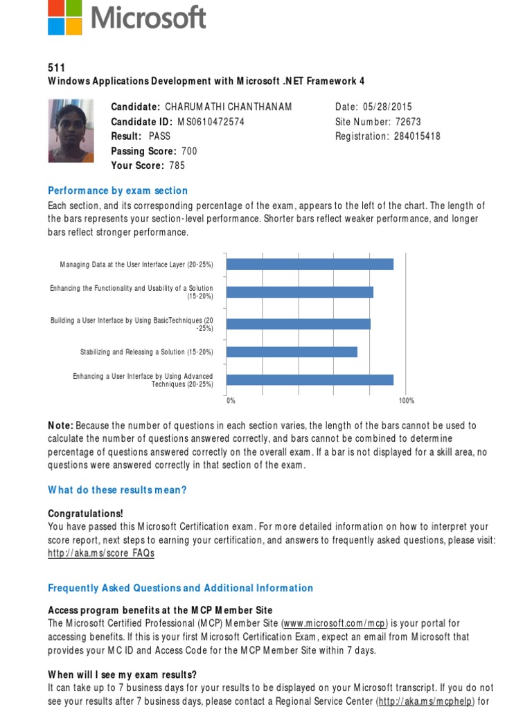 Score Report | PDF | Microsoft | Test (Assessment)