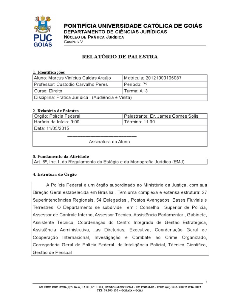 Relatório Da Polícia Federal | Polícia | Crime e justiça