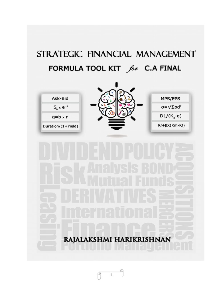 Strategic Financial Management Formula Kit | PDF | Net Present Value ...
