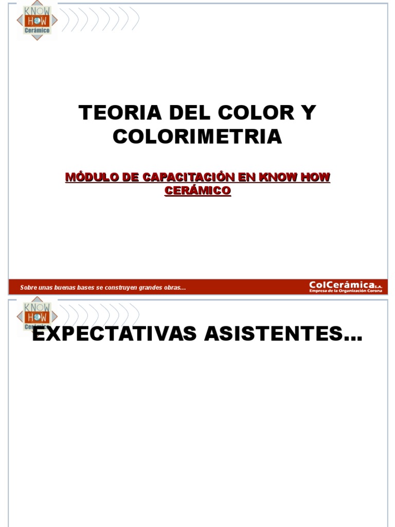 Teoria Del Color y Colorimetria Nuevo Formato | PDF | Color | Reflexión ...