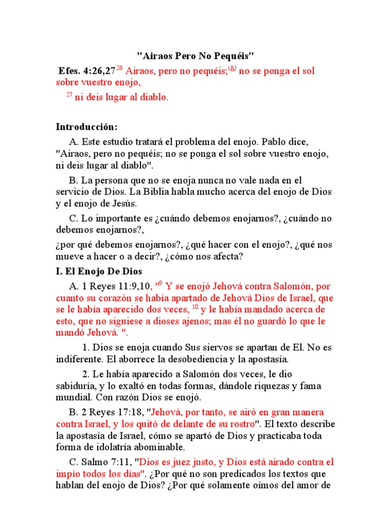 Airaos Pero No Pequéis | PDF | Pecado | Pablo el apóstol