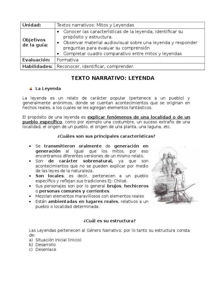 Guía 7º-Leyendas | PDF | Leyendas | Mitología