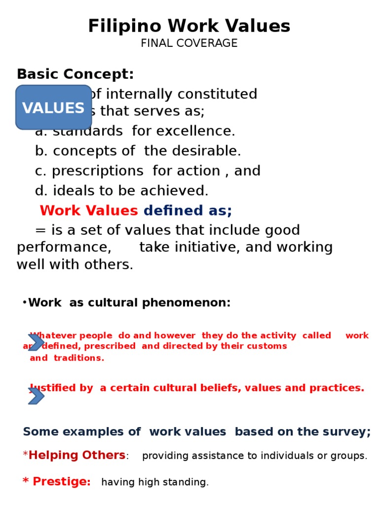Filipino Work Values | PDF | Value (Ethics) | Employment