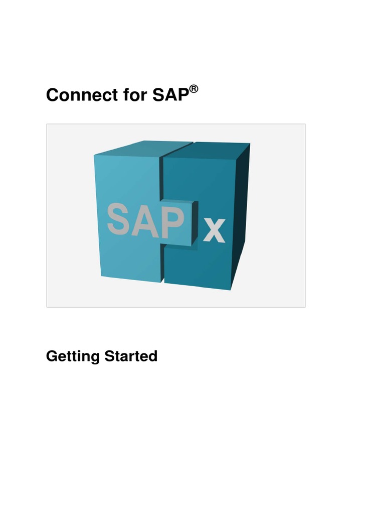 Connect For SAP - Getting Started | PDF | Library (Computing ...