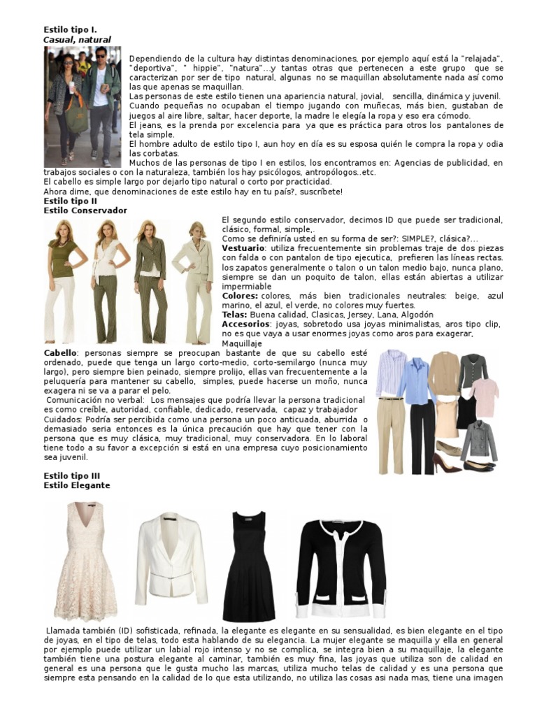 7 Tipos de Estilos | Moda | Moda y belleza | Prueba gratuita de 30 días ...