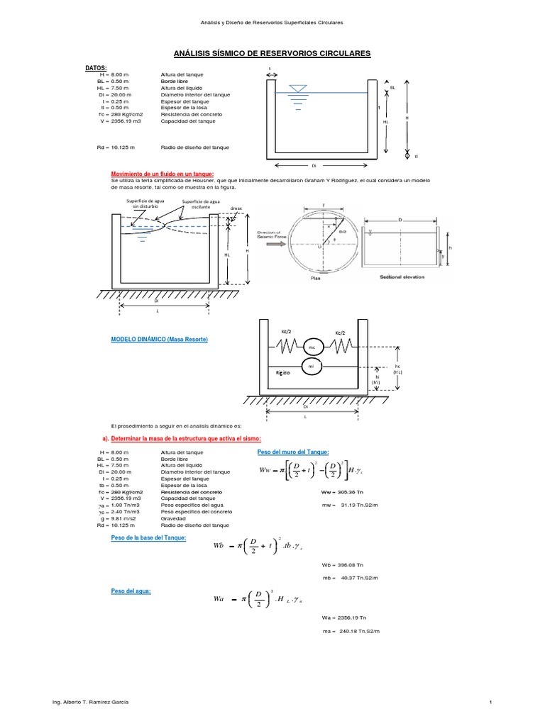 Diseño de Reservorios Circulares