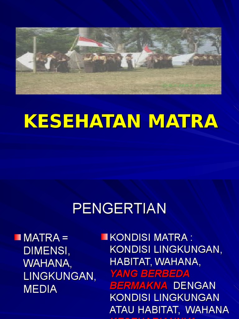 07 Kesehatan Matra | PDF