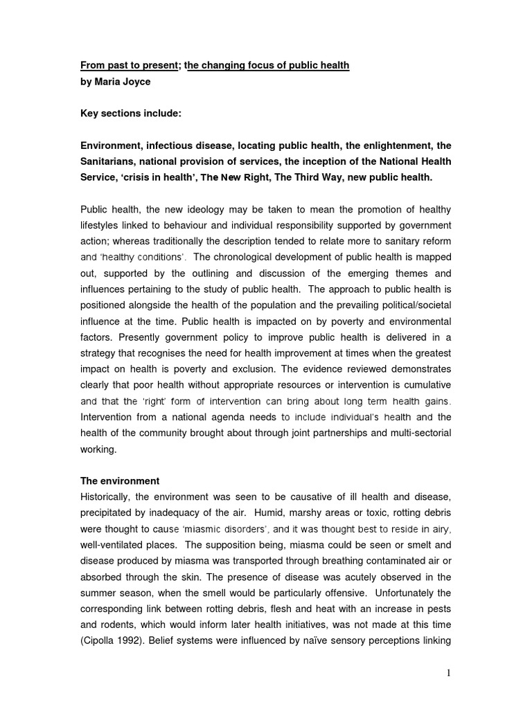 Public Health Paper | PDF | Public Health | National Health Service