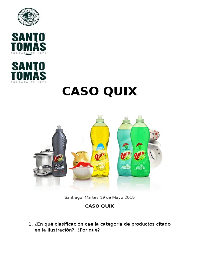 Caso Quix | PDF | Producto (Negocio) | Distribución (comercial)
