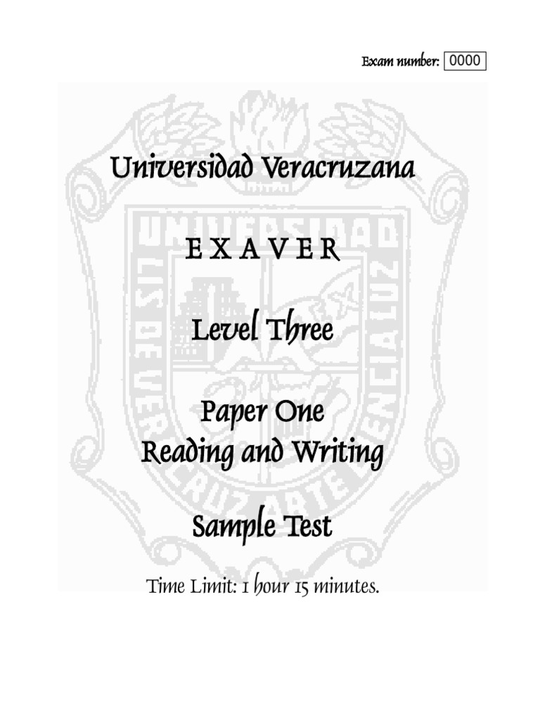 EXAVER 3 Paper 1 Sample Exam | PDF | Anglo Saxons | English Language