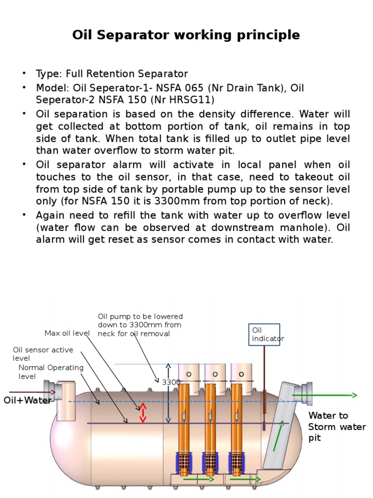 Oil Separator Working Principle | PDF | Storm Drain | Chemical Engineering