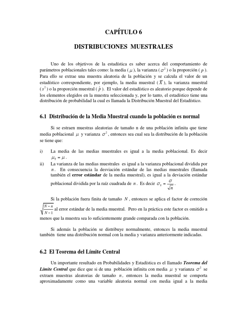 Distribucion Muestral de La Media y de La Proporcion-B | PDF