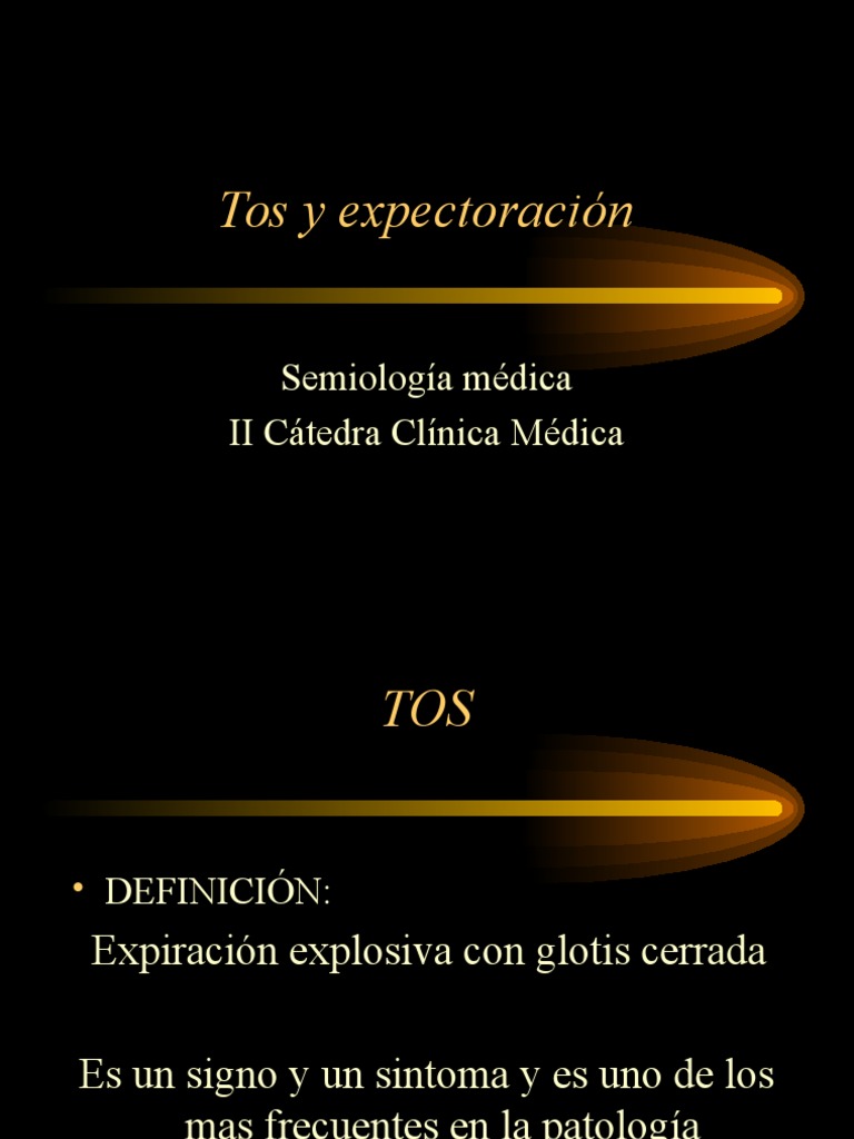 Tos y Expectoración | PDF | Tos | Otorrinolaringología